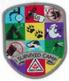 CREST - I SURVIVED CAMP (SHIELD) | Scouts Canada